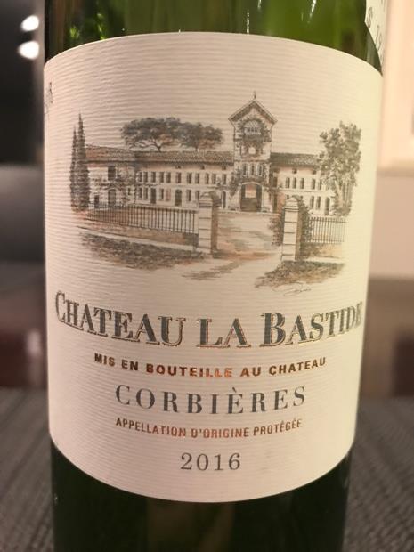 2016 Château La Bastide Corbières Blanc, France, Languedoc Roussillon ...