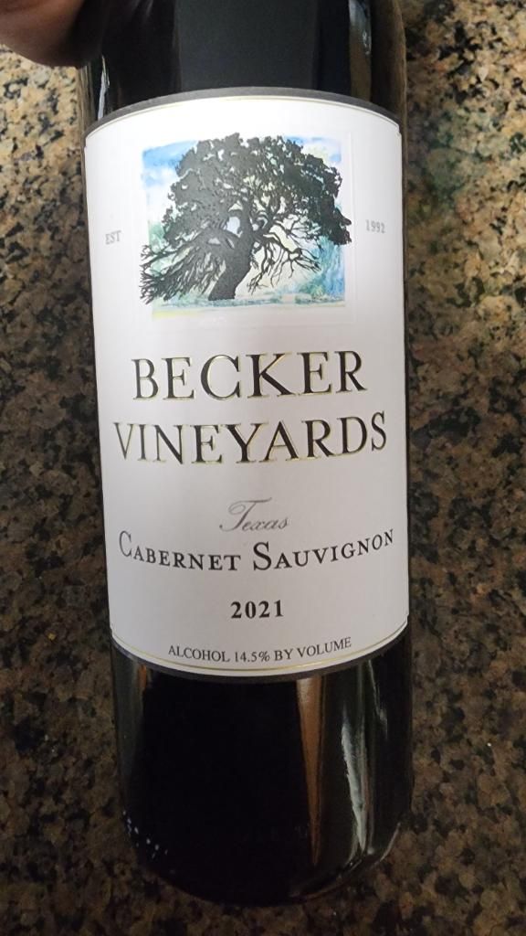 2023 Becker Vineyards Cabernet Sauvignon, USA, Texas, Texas Hill ...