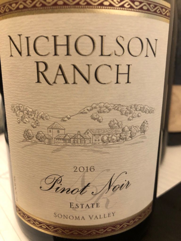 2016 Nicholson Ranch Pinot Noir Estate, USA, California, Sonoma County ...