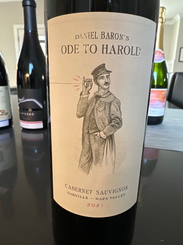 2021 Daniel Baron Cabernet Sauvignon Ode to Harold, USA, California ...