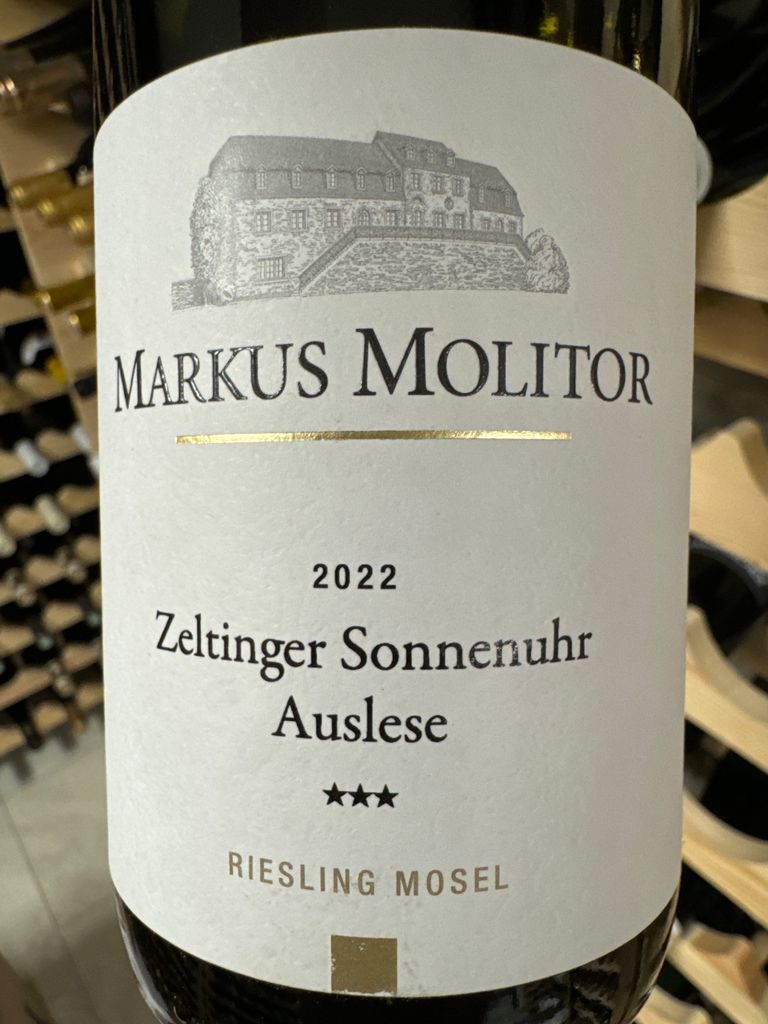 2022 Markus Molitor Zeltinger Sonnenuhr Riesling Auslese *** (Golden ...