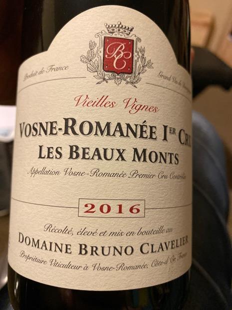 2016 Domaine Bruno Clavelier Vosne-Romanée 1er Cru Les Beaux Monts ...