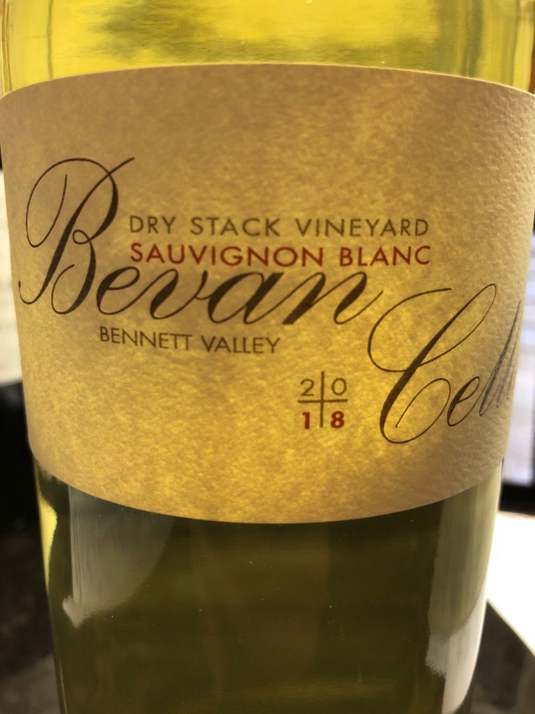 2018 Bevan Cellars Sauvignon Blanc Dry Stack Vineyard, USA, California ...