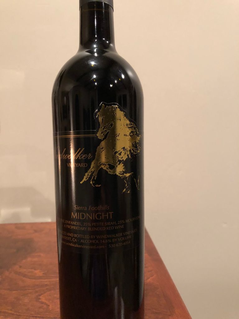 NV Windwalker Vineyard Midnight L-15, USA, California, Sierra Foothills ...