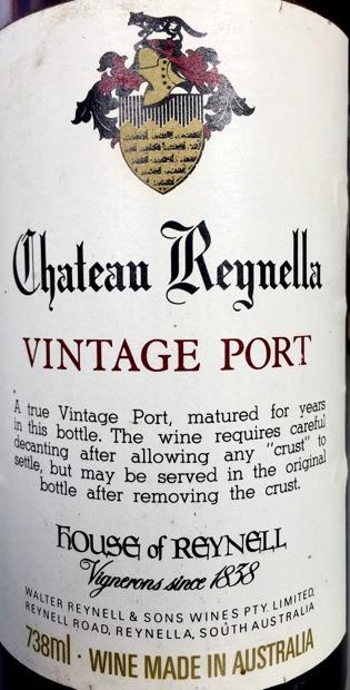 1970 Chateau Reynella Vintage Port, Australia, South Australia ...