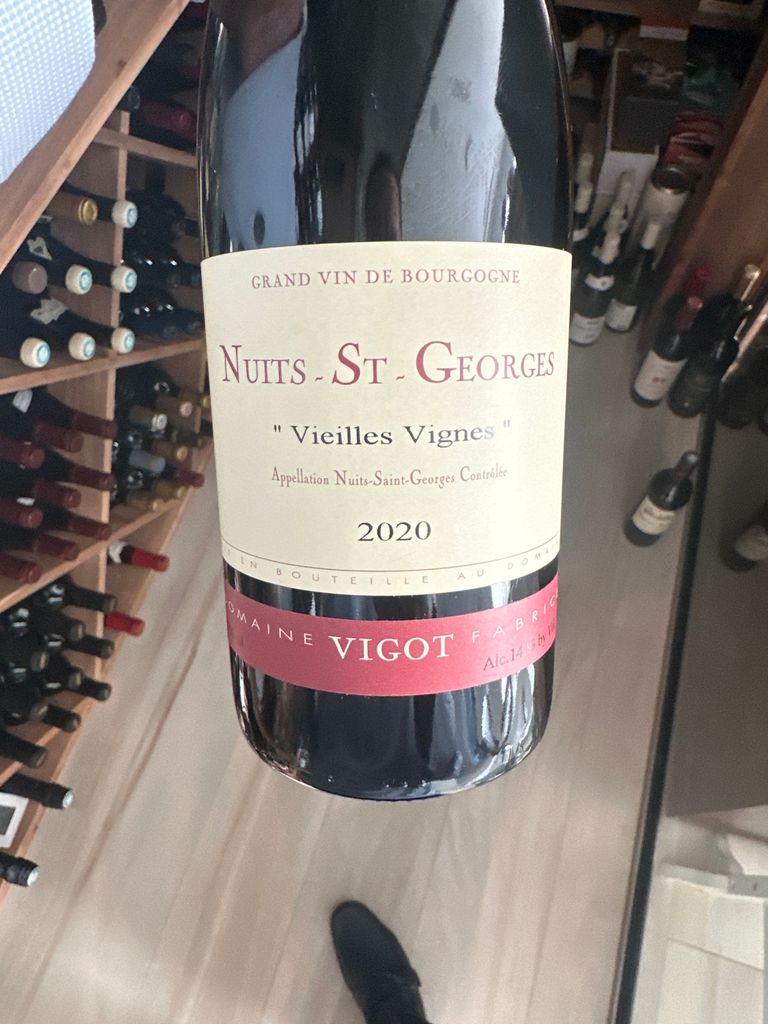 2020 Domaine Vigot Fabrice Nuits St. Georges Vieilles Vignes, France ...