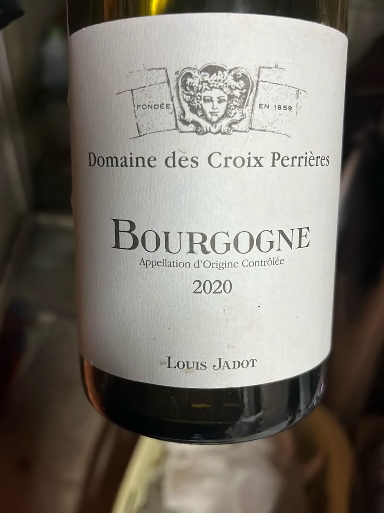 2020 Louis Jadot Bourgogne Blanc Domaine des Croix Perrières, France, Burgundy, Bourgogne Blanc ...