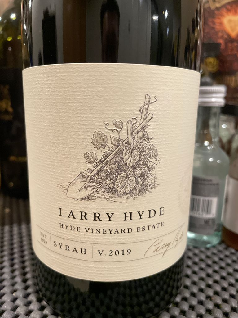 2019 Hyde Vineyard Estate Syrah Larry Hyde, USA, California, Napa ...