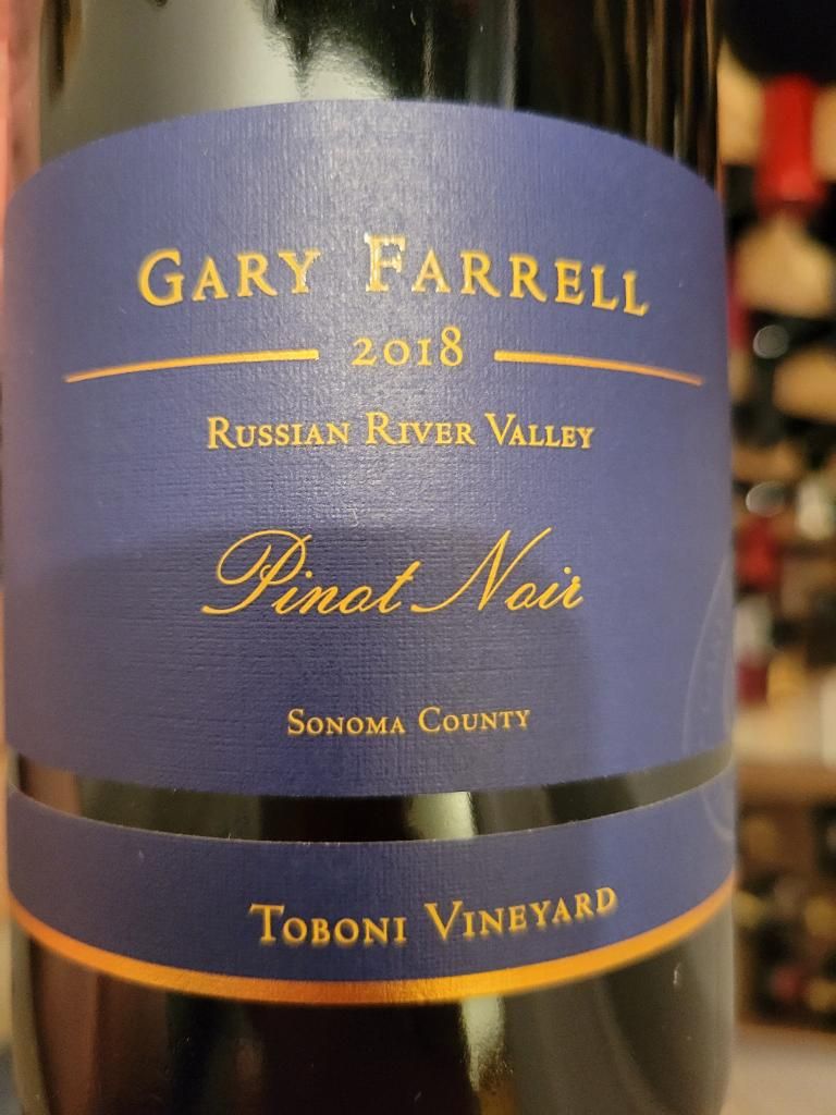 2018 Gary Farrell Pinot Noir Toboni Vineyard, USA, California, Sonoma ...