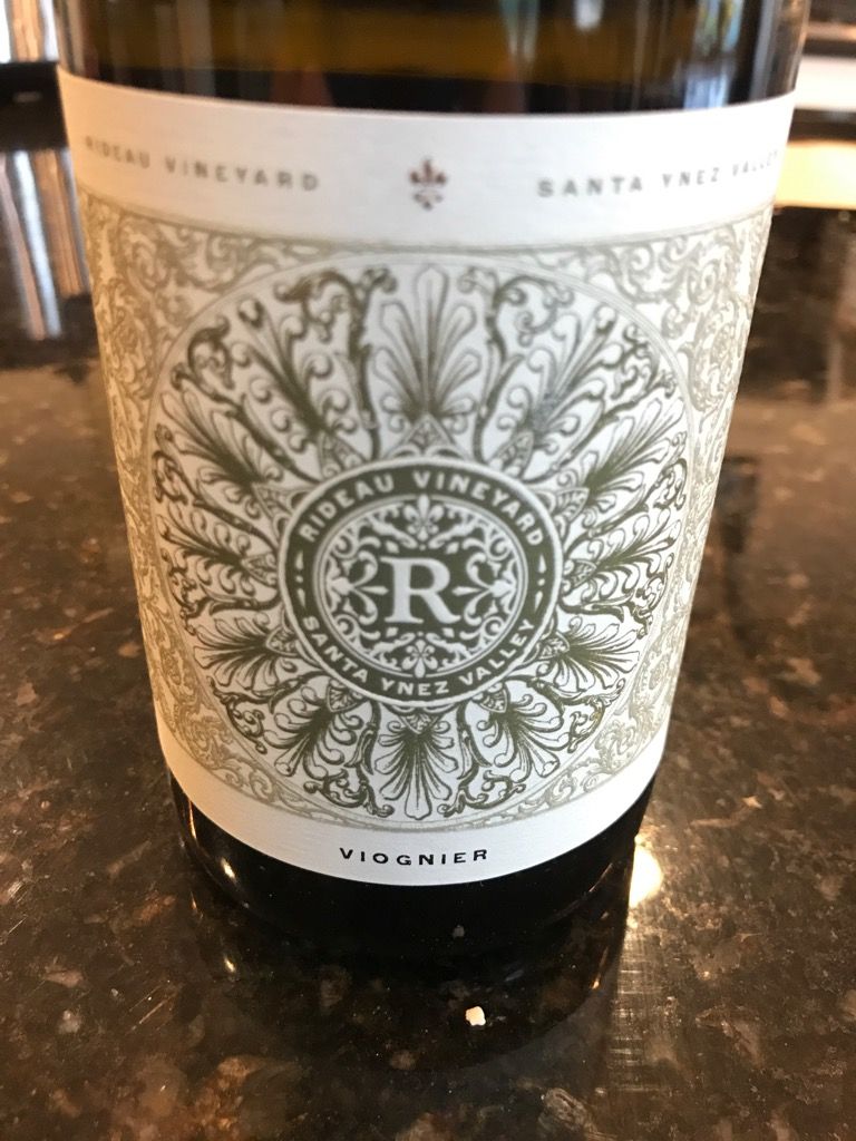 2018 Rideau Vineyard Viognier, USA, California, Central Coast, Los ...