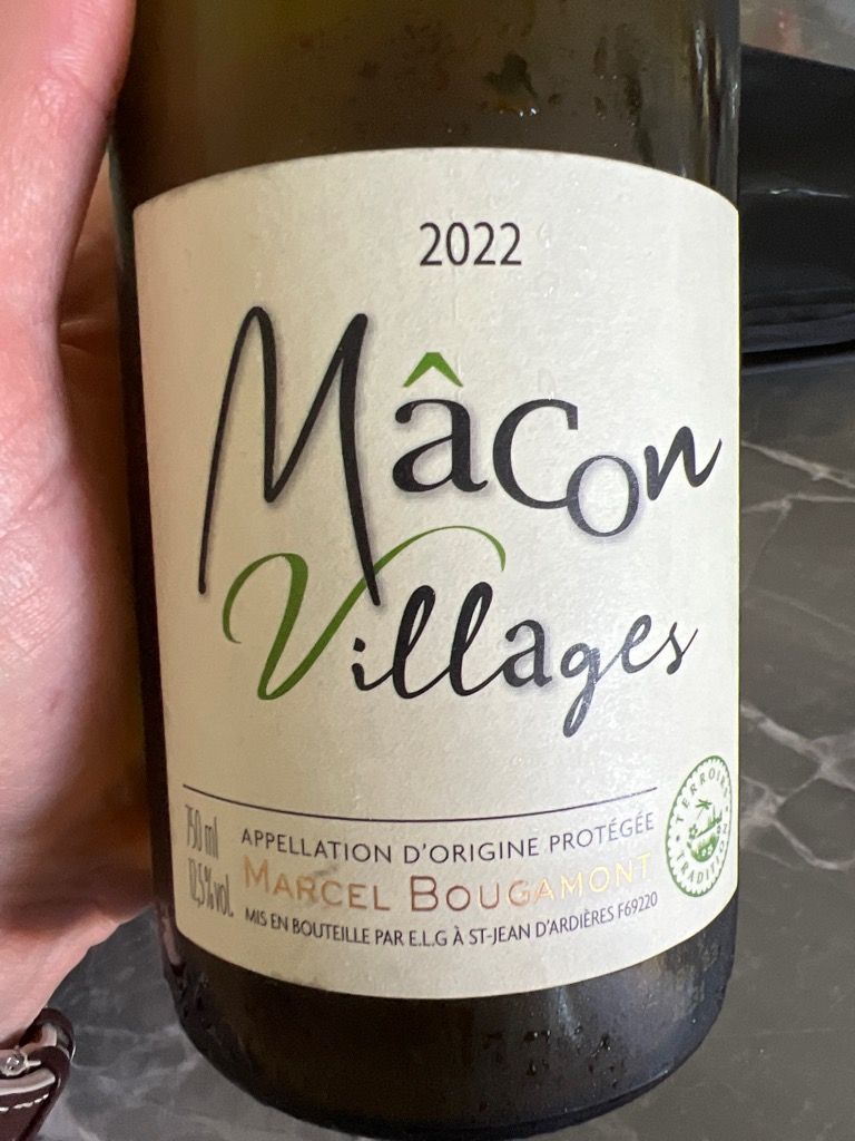 2022 Marcel Bougamont Mâcon-Villages, France, Burgundy, Mâconnais ...