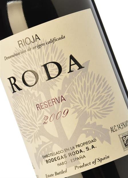 2009 Bodegas Roda Rioja Roda Reserva, Spain, La Rioja, Rioja ...
