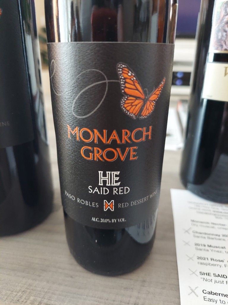 NV Monarch Grove He Said Red Red Dessert Wine (Port style 20%), USA ...