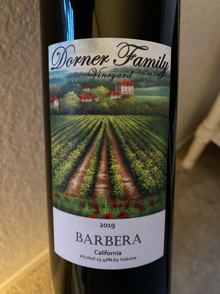 2019 Dorner Family Vineyard Barbera, USA, California, Central Valley ...