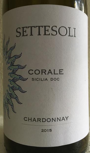 2015 Cantine Settesoli Chardonnay Terre Siciliane Corale Chardonnay ...
