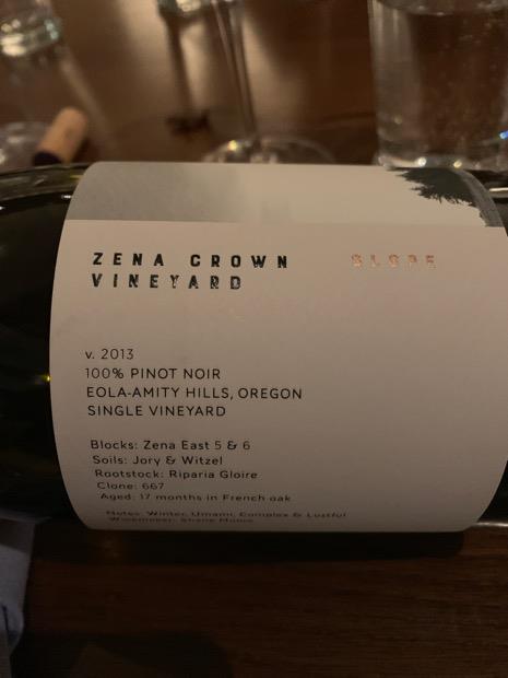 2013 Zena Crown Vineyard Pinot Noir Block 14, USA, Oregon, Willamette ...