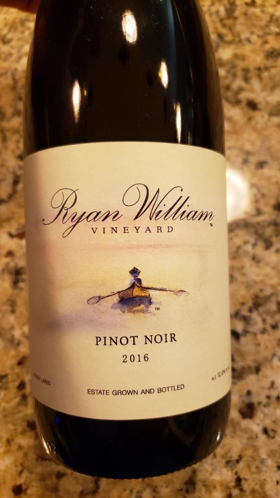 2016 Ryan William Vineyard Pinot Noir Ryan William Vineyard, USA, New ...