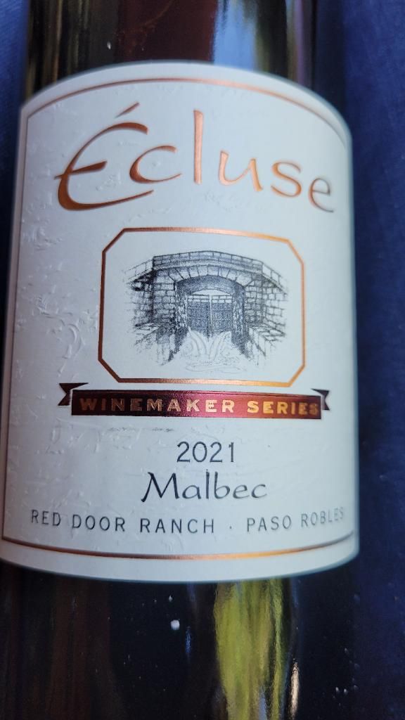 2021 Écluse Malbec, USA, California, Central Coast, Paso Robles - CellarTracker