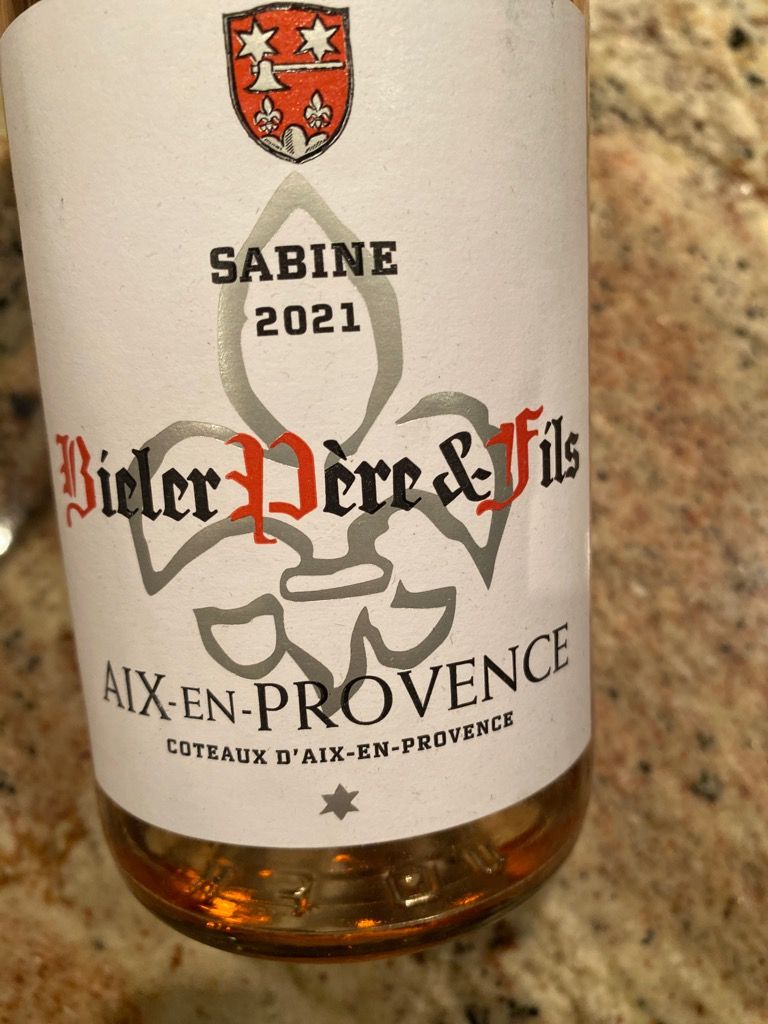 2021 Bieler Père et Fils Coteaux d'Aix-en-Provence Rosé Sabine, France ...