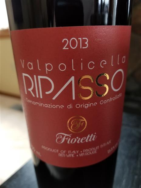 2013 Fioretti Ripasso della Valpolicella, Italy, Veneto, Valpolicella ...