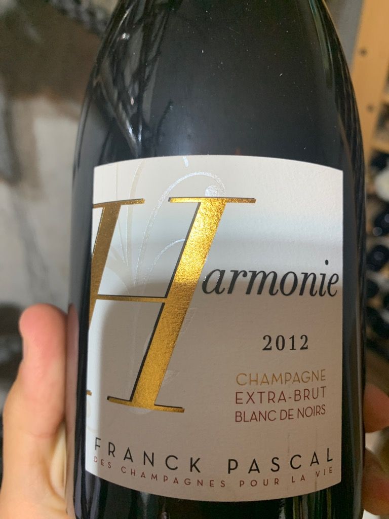 2012 Franck Pascal Champagne Harmonie Extra Brut Blanc de Noirs, France, Champagne - CellarTracker