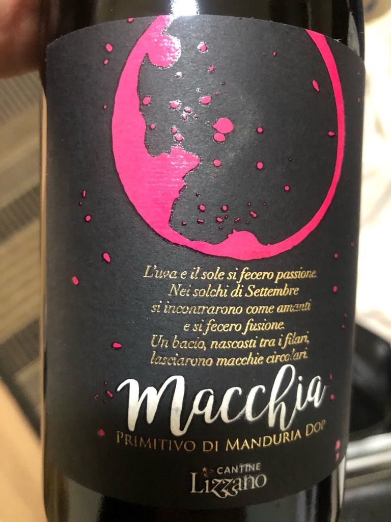 2017 Cantine Lizzano Primitivo di Manduria Macchia, Italy, Puglia ...