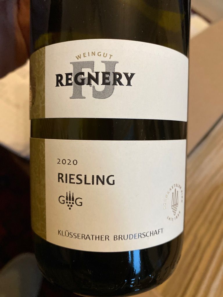 2020 FJ Regnery Klüsserather Bruderschaft Riesling Großes Gewächs ...