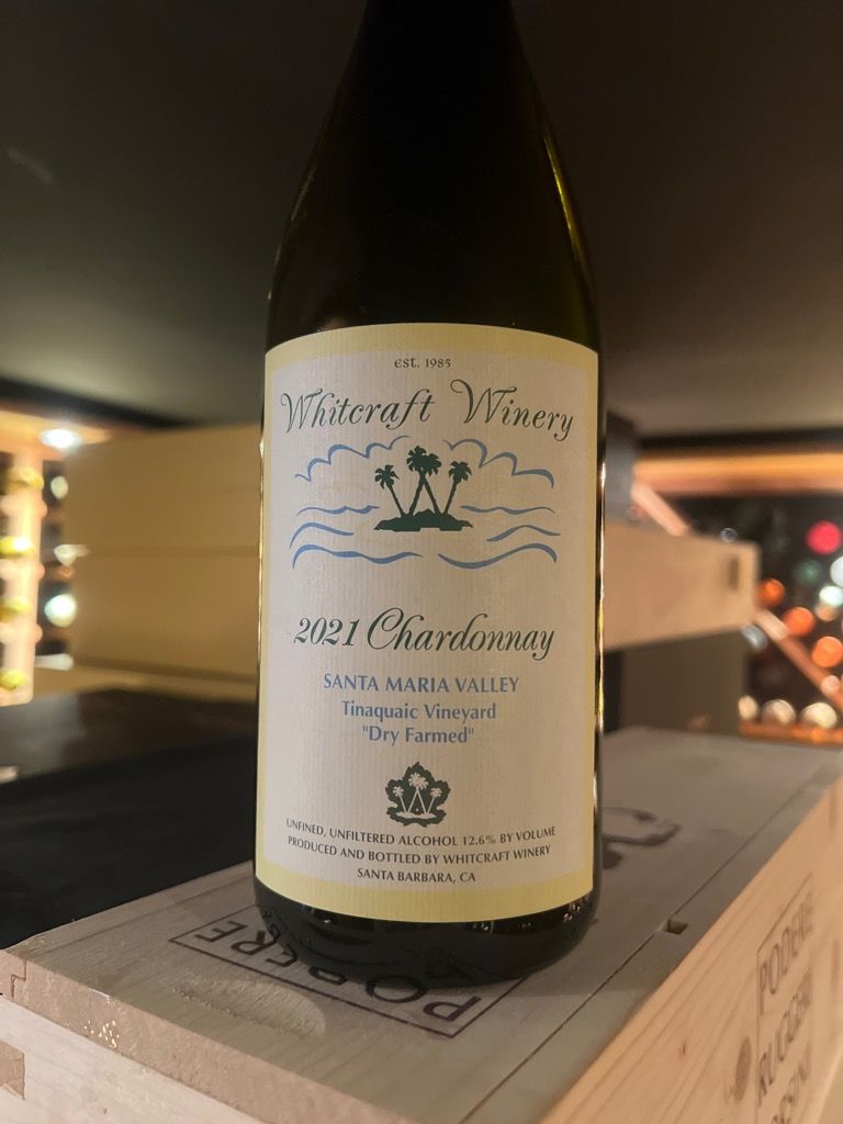2021 Whitcraft Winery Chardonnay Dry Farmed Tinaquaic Vineyard, USA ...