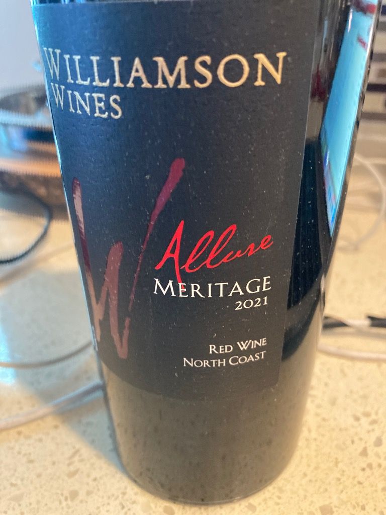 2021 Williamson Wines Meritage Allure, USA, California, North Coast ...