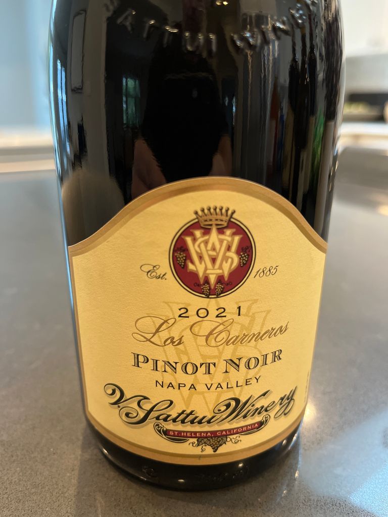 2021 V. Sattui Winery Pinot Noir Los Carneros, USA, California, Napa ...