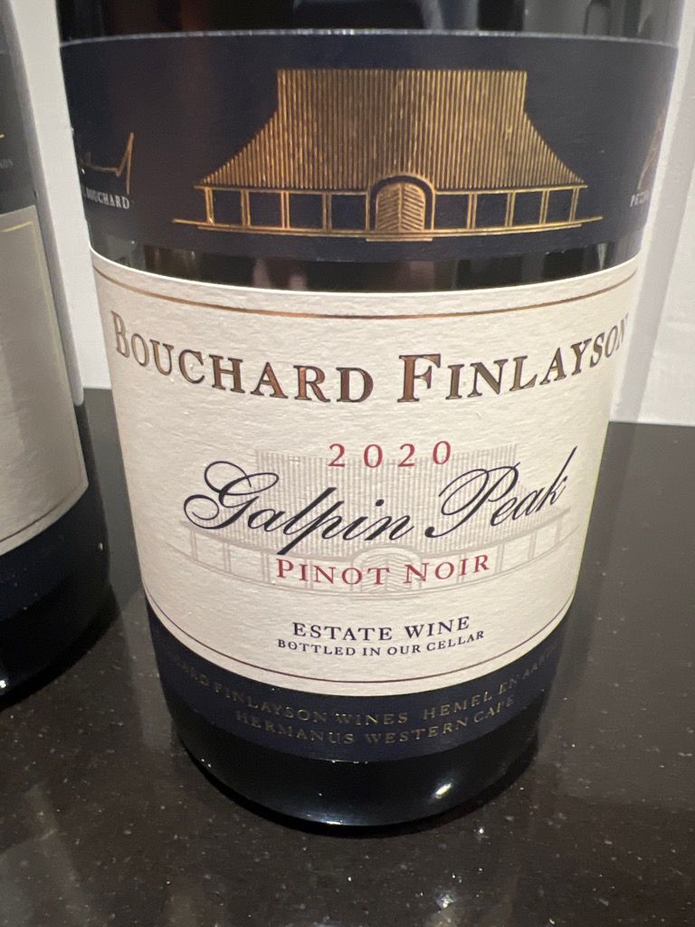 2020 Bouchard Finlayson Pinot Noir Galpin Peak, South Africa, Cape ...