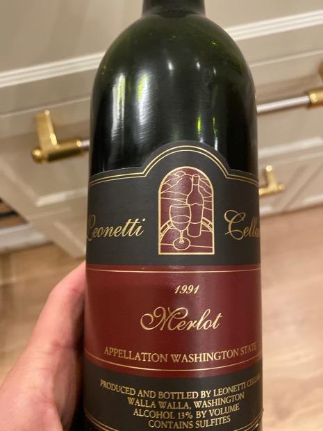 1991 Leonetti Cellar Merlot Washington, USA, Washington - CellarTracker