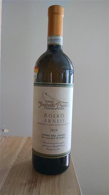 2013 Cantine Povero Roero Arneis Terre del Conte in Canale d'Alba ...