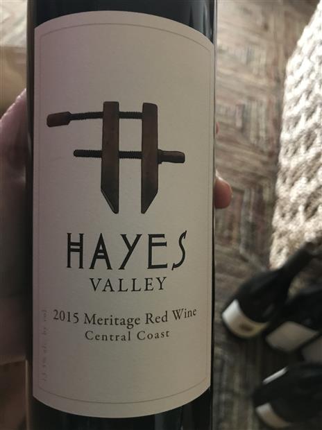 2015 Hayes Valley Vineyards Meritage, USA, California, Central Coast ...