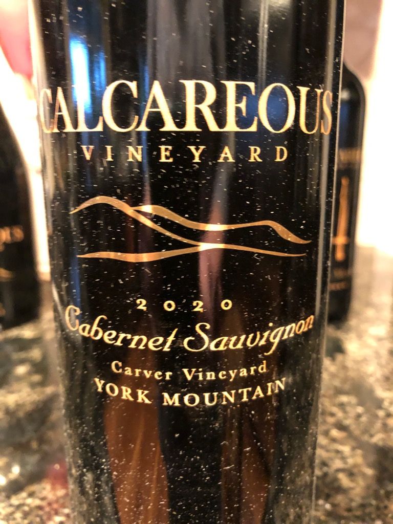 2020 Calcareous Cabernet Sauvignon Carver Vineyard York Mountain, USA ...