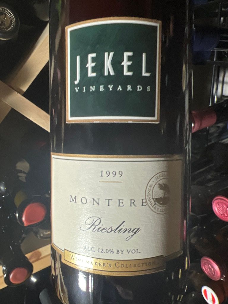 1999 Jekel Vineyards Riesling Monterey, USA, California, Central Coast ...