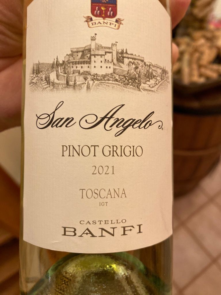 2021 Castello Banfi Pinot Grigio San Angelo Toscana IGT, Italy, Tuscany ...