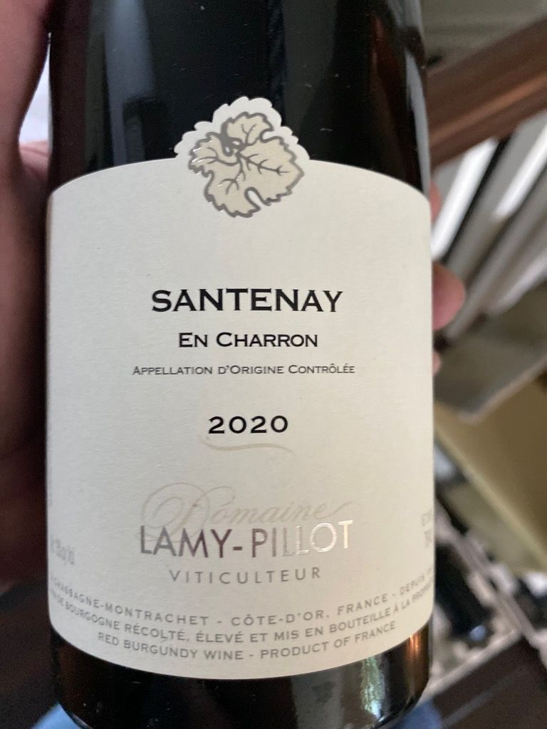 2017 Domaine Lamy-Pillot Santenay En Charron, France, Burgundy, Côte de ...