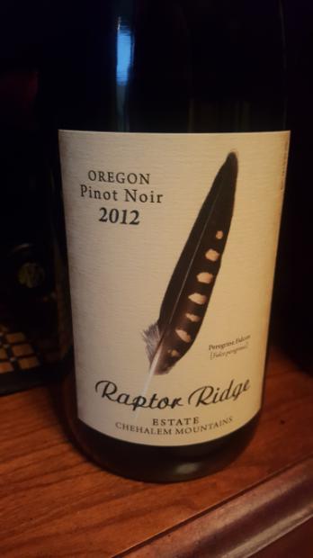 2012 Raptor Ridge Pinot Noir Olenik Vineyard, USA, Oregon, Willamette ...