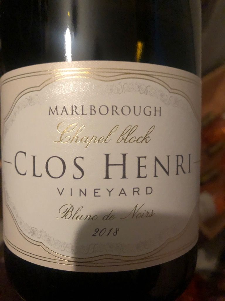 2019 Clos Henri Blanc de Noirs Chapel Block, New Zealand, South Island ...