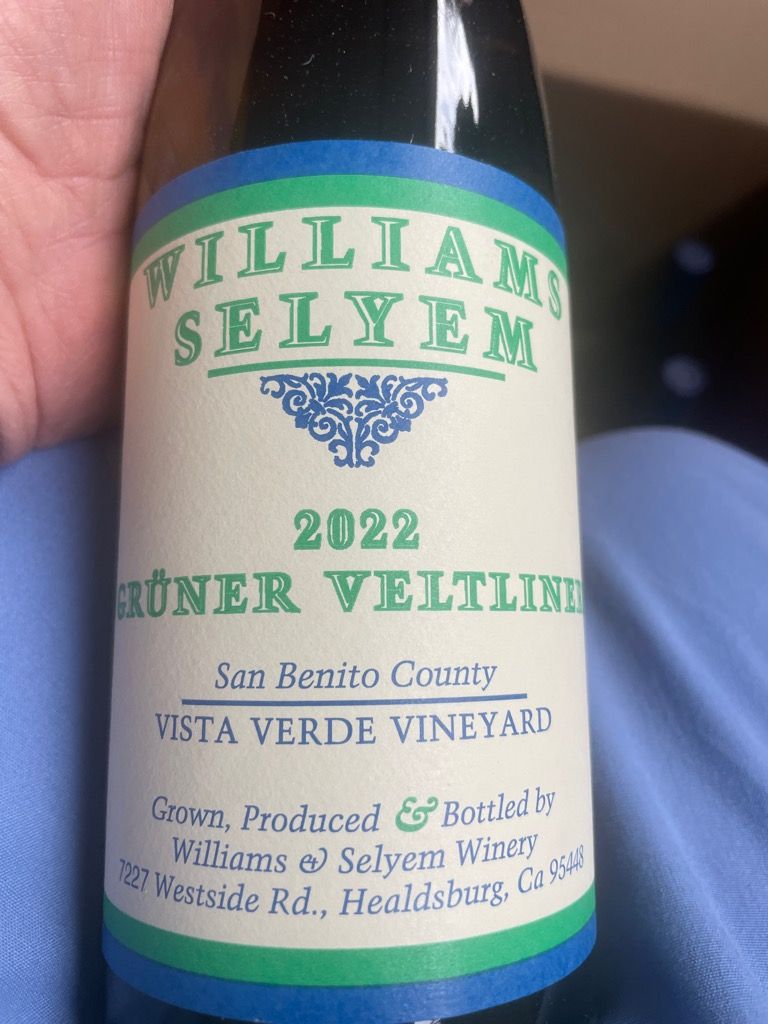 2022 Williams Selyem Grüner Veltliner Vista Verde Vineyard, USA ...