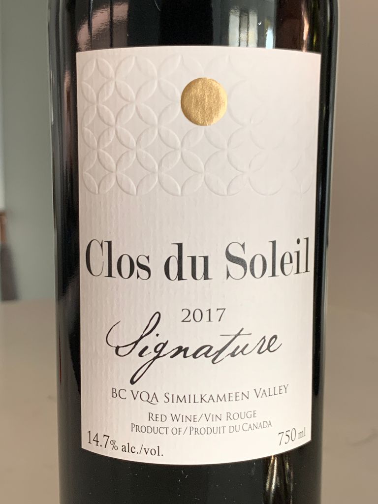 2017 Clos du Soleil Signature, Canada, British Columbia, Similkameen ...