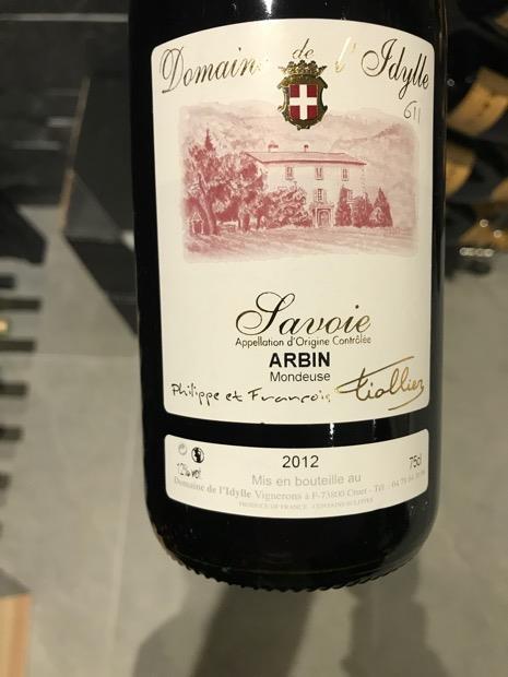2012 Domaine de L'Idylle Mondeuse Vin de Savoie Arbin, France, Savoie ...