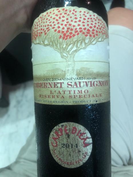2014 Carpe Diem Vineyards Cabernet Sauvignon L'Attimo Riserva Speciale ...