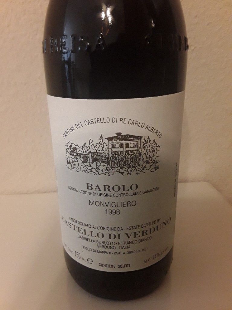 1998 Castello di Verduno Barolo Monvigliero, Italy, Piedmont, Langhe ...