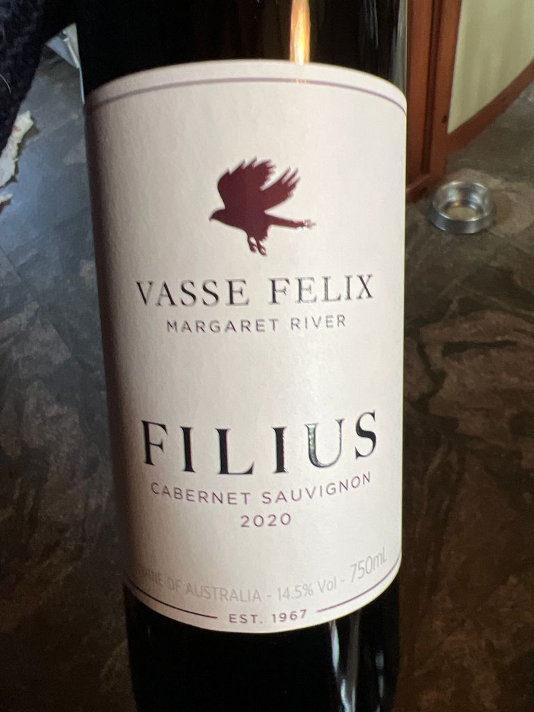 2020 Vasse Felix Cabernet Sauvignon Filius, Australia, Western ...