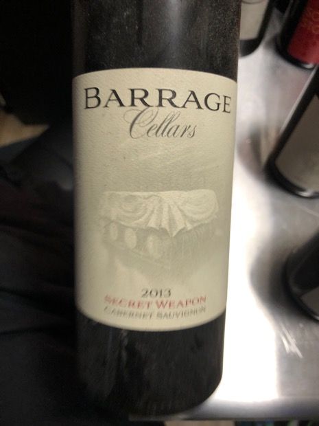 2013 Barrage Cellars Syrah Secret Weapon Boushey Vineyards, USA ...