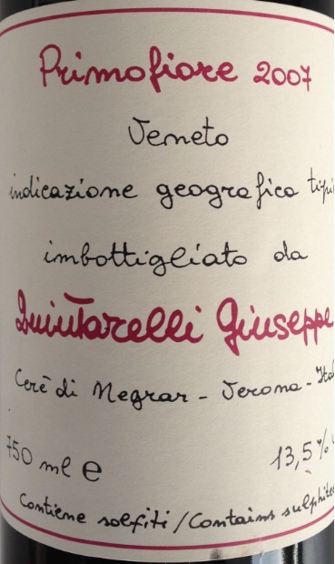 2007 Giuseppe Quintarelli Primofiore Veneto IGT, Italy, Veneto, Veneto ...