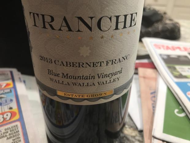2013 Tranche Cellars Cabernet Franc Blue Mountain Vineyard, USA ...