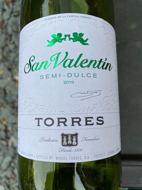 2019 Torres Parellada Catalunya San Valentín Semi-Dulce, Spain ...